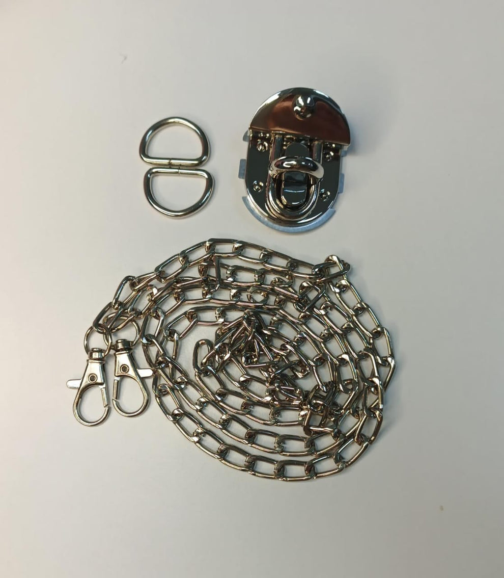 Metal Bag Chain Silver - 1 m – Sara Crochet LB